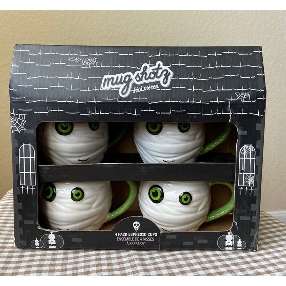 Mug Shotz | Dining | Mug Shotz Halloween Mummy Espresso Cup Halloween ...